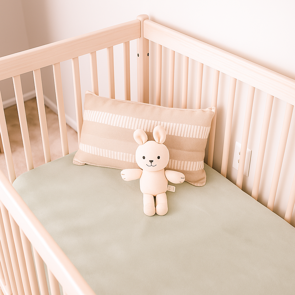 Crib Sheet ~ Sage – Swaddle Bee