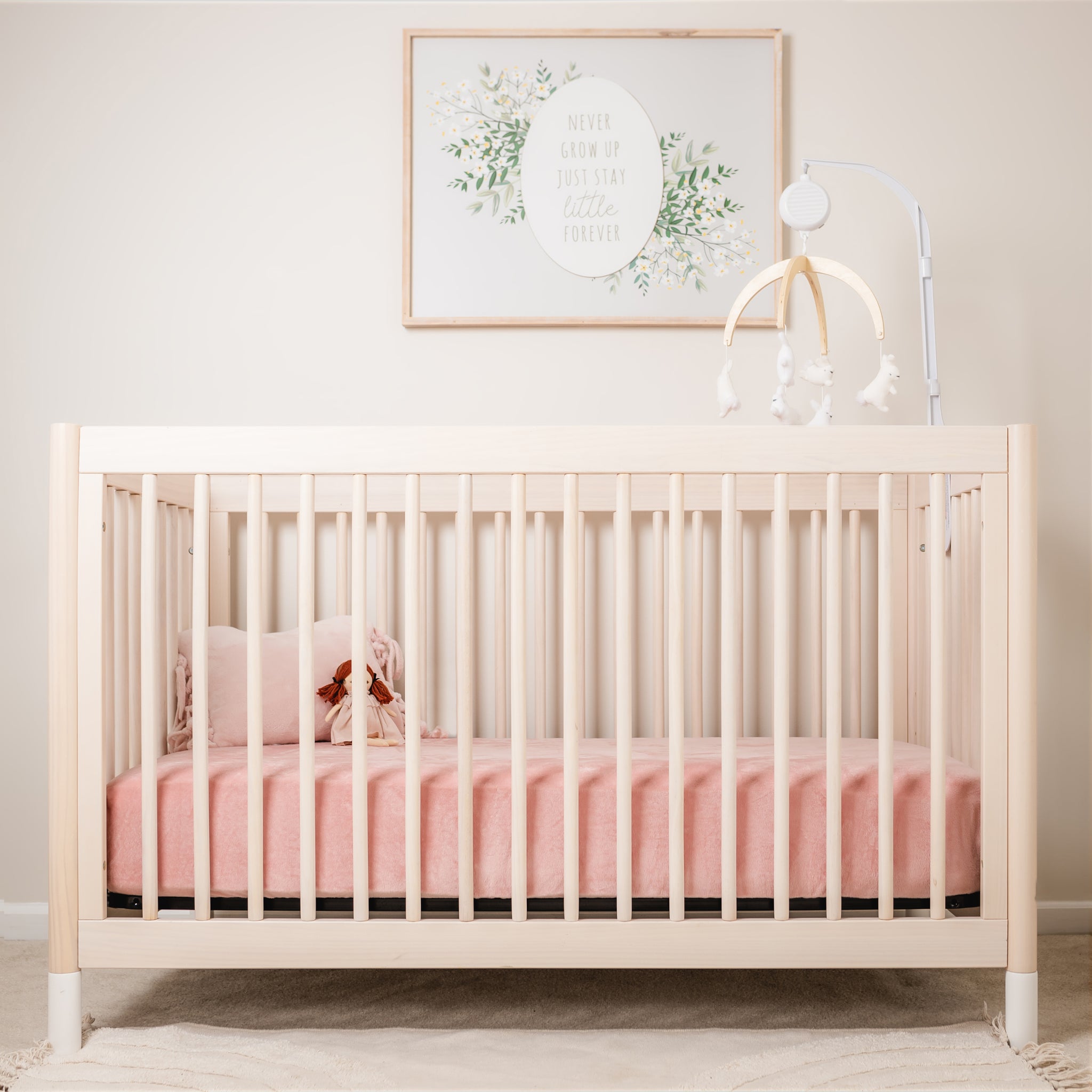 Crib Sheet ~ DUSTY PINK – Swaddle Bee